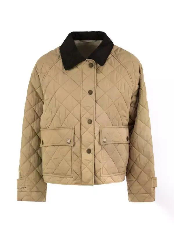 Max Mara Quilted Corduroy-collar Jacket