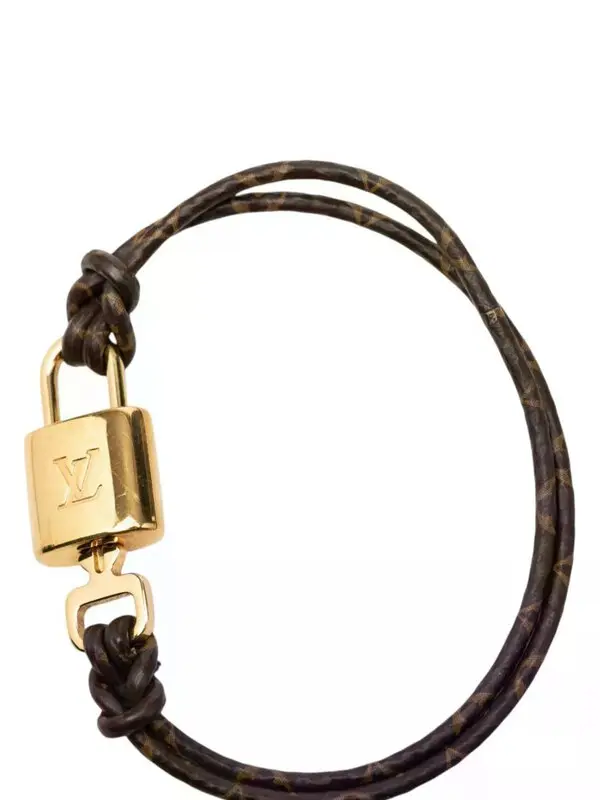 LOUIS VUITTON 2020-2026 Monogram Padlock Bracelet 17 Costume Bracelet