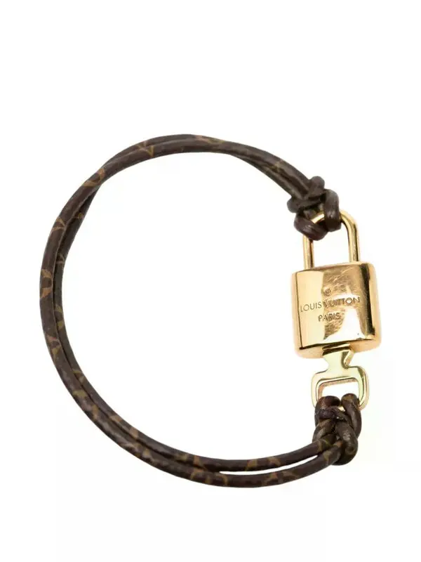 LOUIS VUITTON 2020-2026 Monogram Padlock Bracelet 17 Costume Bracelet