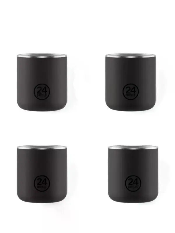 24BOTTLES Tuxedo Logo-print Cup - Black