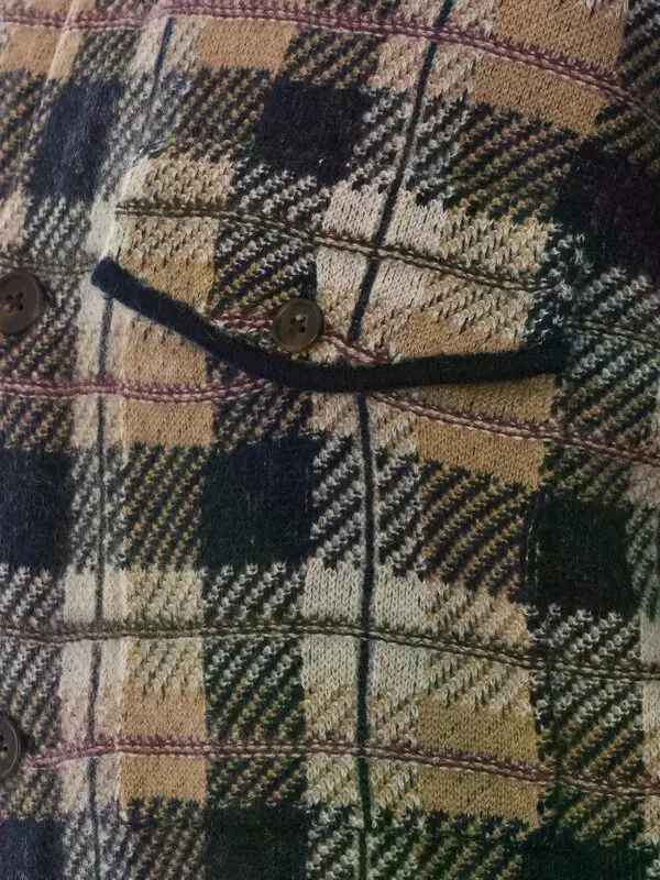 Guest In Residence Check-motif Knitted Shirt