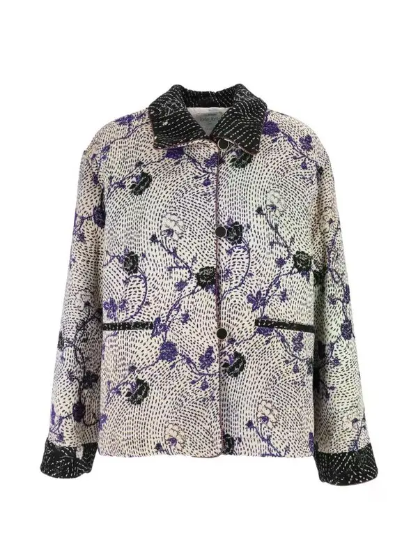 FORTE_FORTE Cherry Blossom Jacquard-knit Jacket