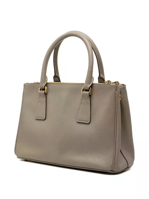Prada 2013-2026 Mini Saffiano Lux Galleria Double Zip Satchel