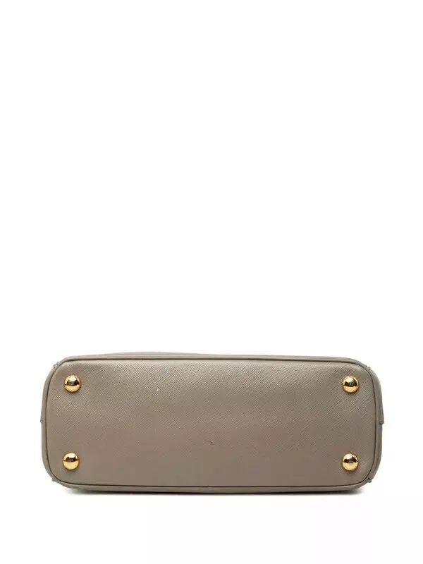 Prada 2013-2026 Mini Saffiano Lux Galleria Double Zip Satchel