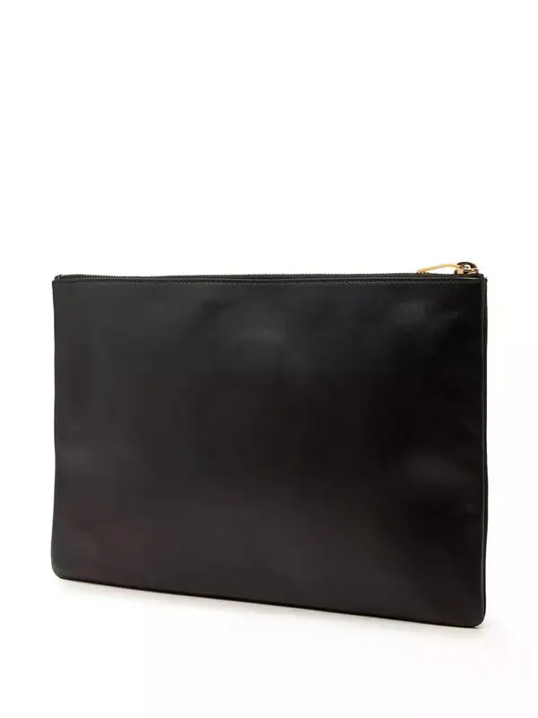 Saint Laurent 2013-2026 Leather Zip Clutch Bag