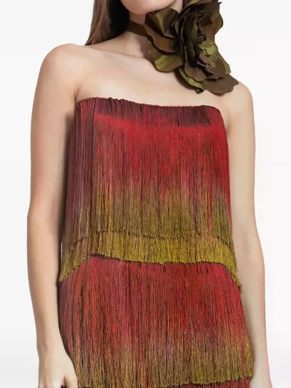 GEMY MAALOUF Tassel-embellished Tiered Skirt