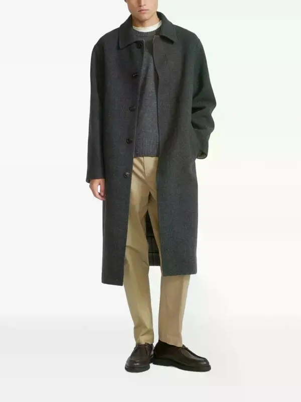 YVES SALOMON Check-interior Wool Coat
