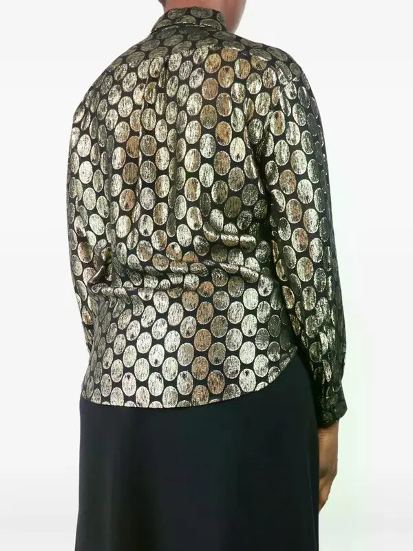 Saint Laurent Oval-print Lurex Shirt