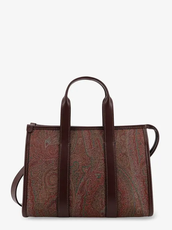 Etro Arnica S Paisley Fabric Handbag With Shoulder Strap - Brown