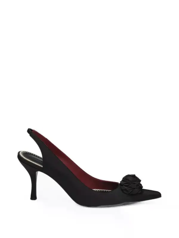 Magda Butrym Rose Slingback Satin Pumps