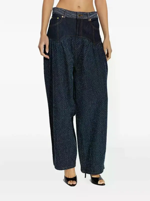 GANNI Floral-pattern Loose-fit Jeans