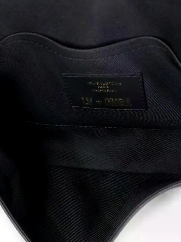 LOUIS VUITTON X Nba Studio Messenger Bag Printed Monogram Embossed Leather Crossbody Bag