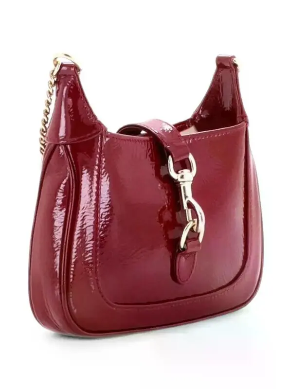 Gucci Jackie Notte Chain Patent Mini Hobo Bag