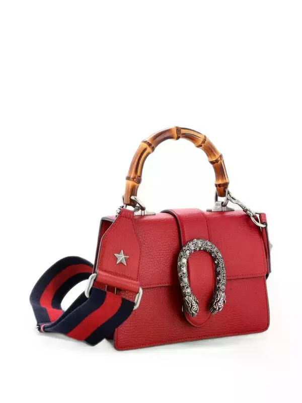 Gucci Dionysus Bamboo Top Handle Bag Leather Mini Satchel