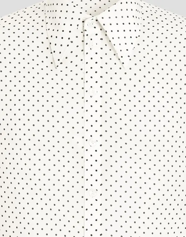 Dolce & Gabbana Sicilia Polka Dot Silk Shirt Shirts
