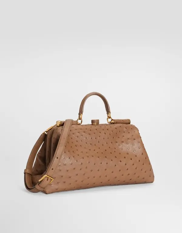 Dolce & Gabbana Large Grandma Ostrich Leather Handbag Collection