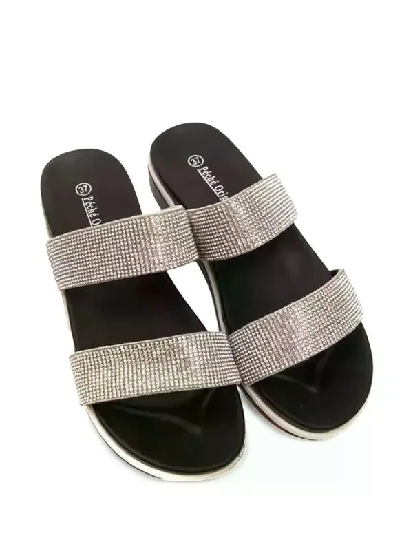 PÉCHÉ ORIGINEL Crystal-embellished Double-strap Sandals