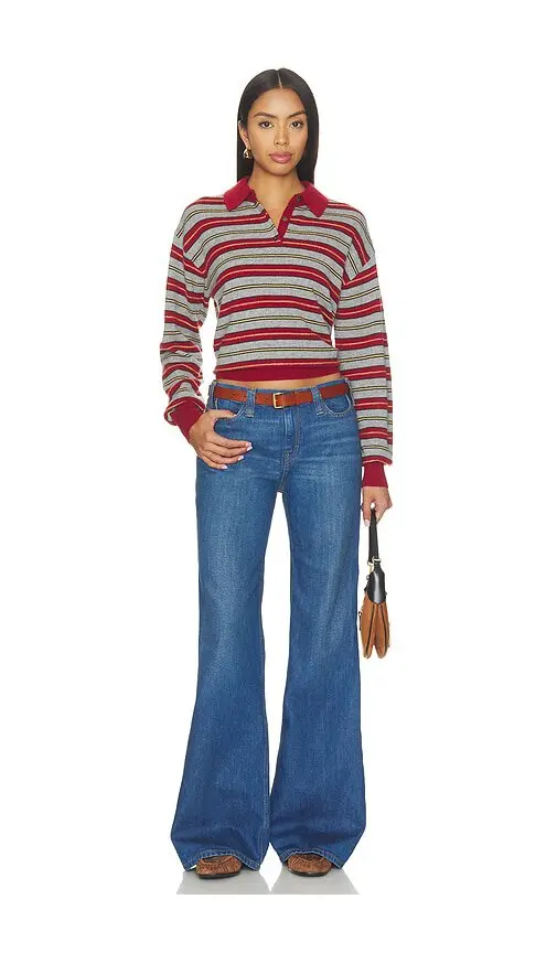 Guest In Residence Collegiate Stripe Polo Sweater In . Also