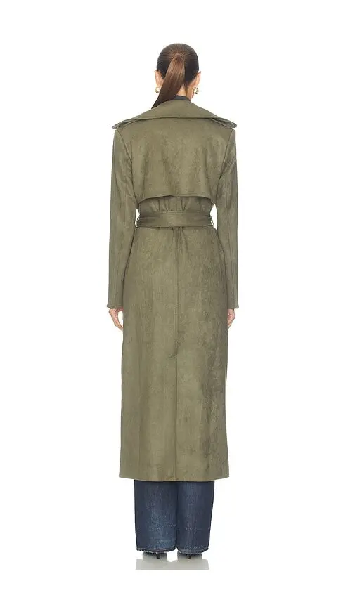 Bardot Kira Faux Suede Trench Coat