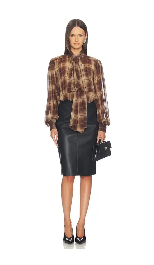 Bardot Cecile Neck Tie Shirt In . Also