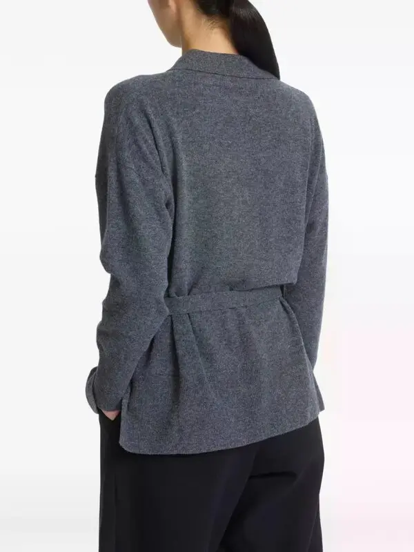 YVES SALOMON Belted Knit Sweater