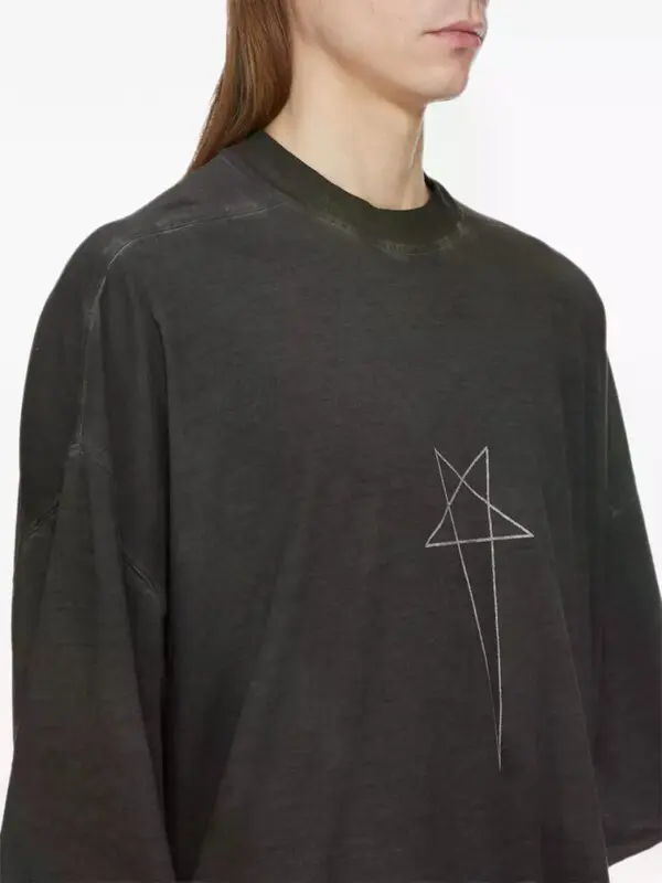 Rick Owens Pentagram-print Oversized T-shirt
