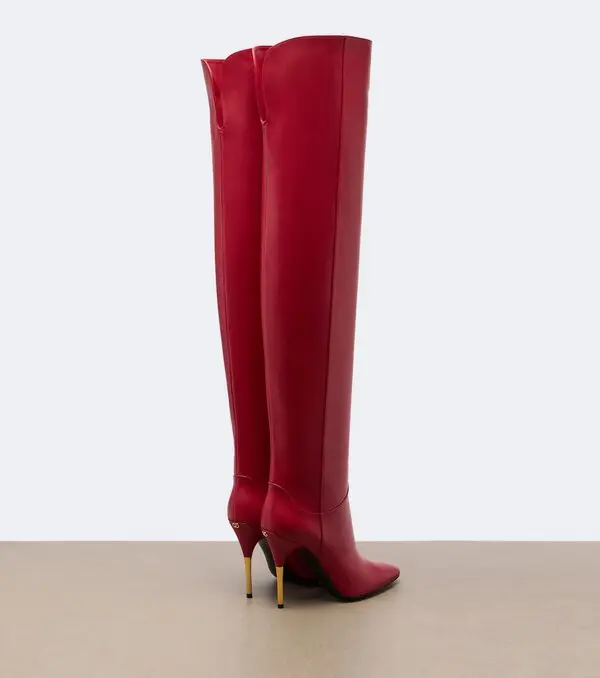 Valentino Garavani Deboot Leather Over-the-knee Boots