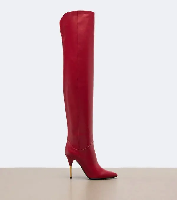 Valentino Garavani Deboot Leather Over-the-knee Boots
