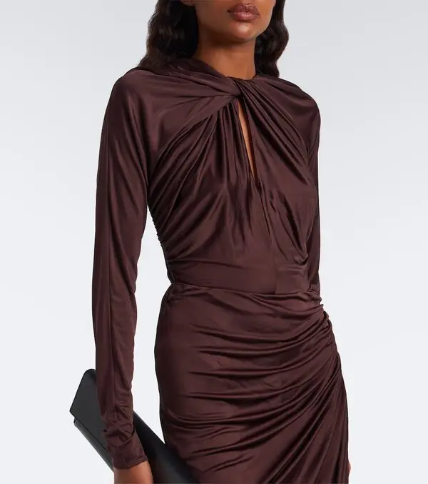 Balmain Draped Satin Bodysuit