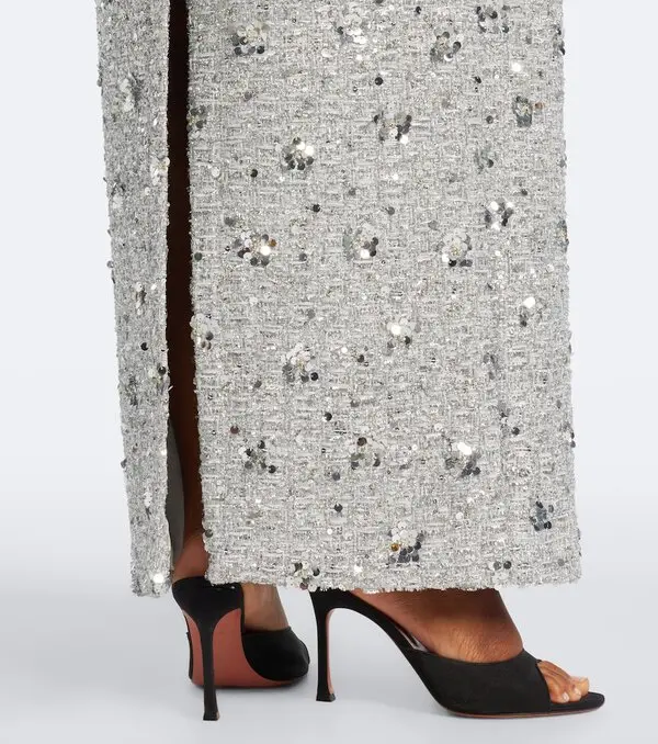 Simkhai Viella Sequined Tweed Gown