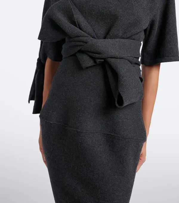 Jacquemus Fiocco Wool And Cashmere Midi Skirt