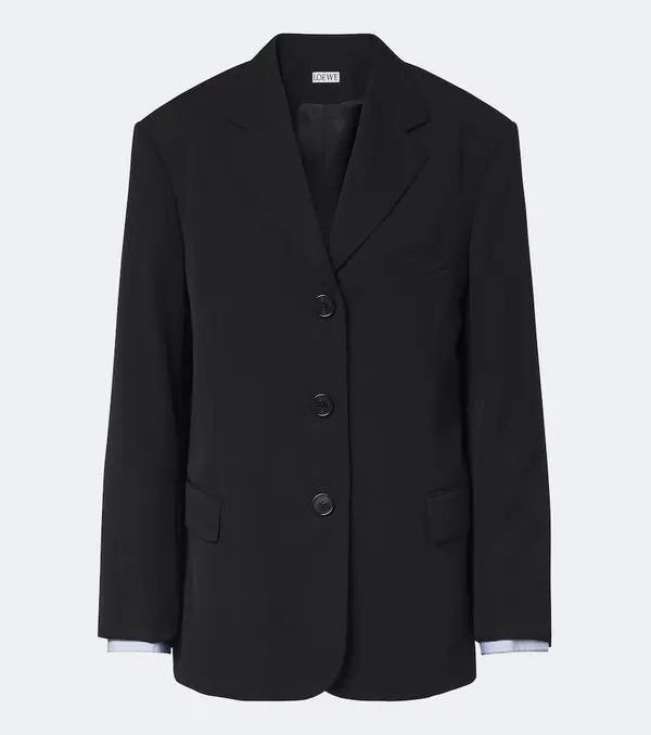 Loewe Double L Double-breasted Wool Blazer