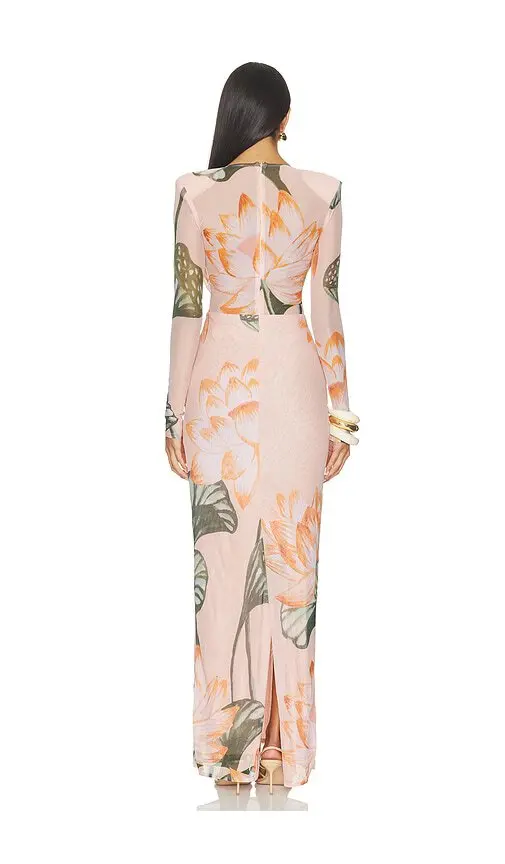 PatBO Lotus Long Sleeve Maxi Dress In . Also