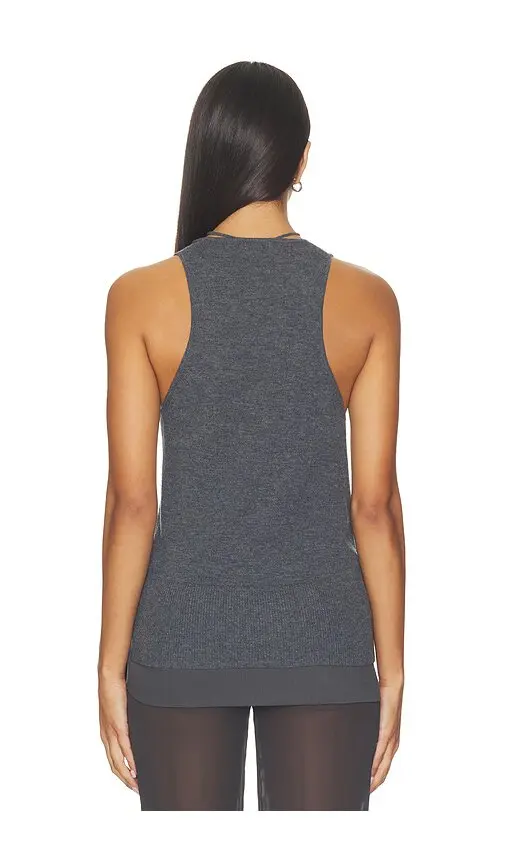 ST. AGNI Plunge Rouleau Knit Tie Top In . Also
