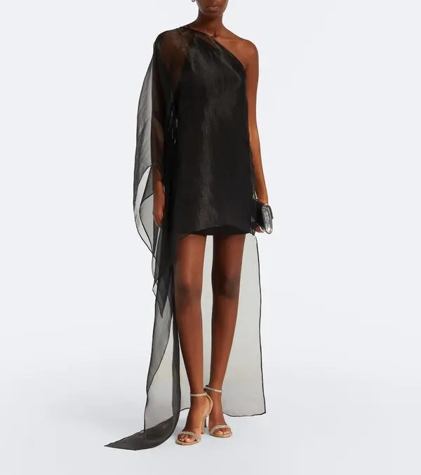 TALLER MARMO Boston One-shoulder Organza Minidress