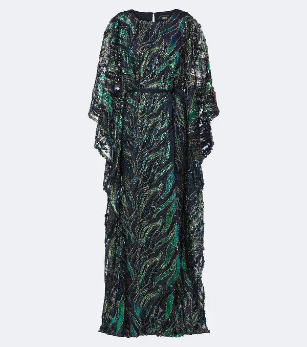TALLER MARMO Firefly Sequined Kaftan