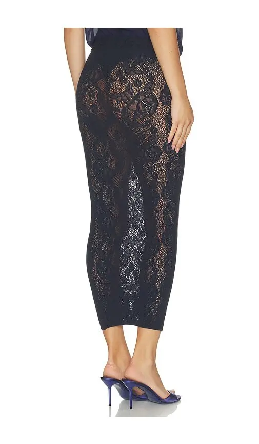 Wolford Infinite Rose Net Skirt In . Also