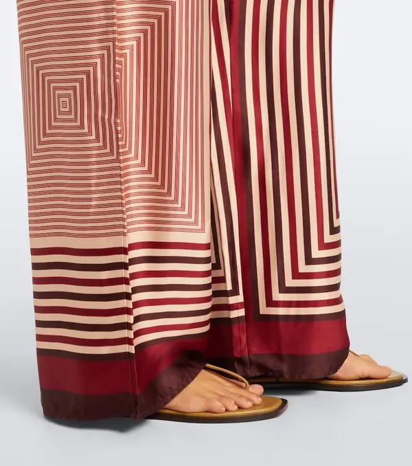 Faithfull The Brand Jensen Printed Satin Palazzo Pants