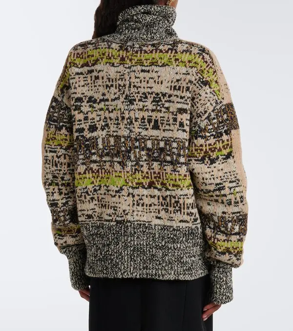 Dries Van Noten Oversized Wool And Cashmere Jacquard Cardigan