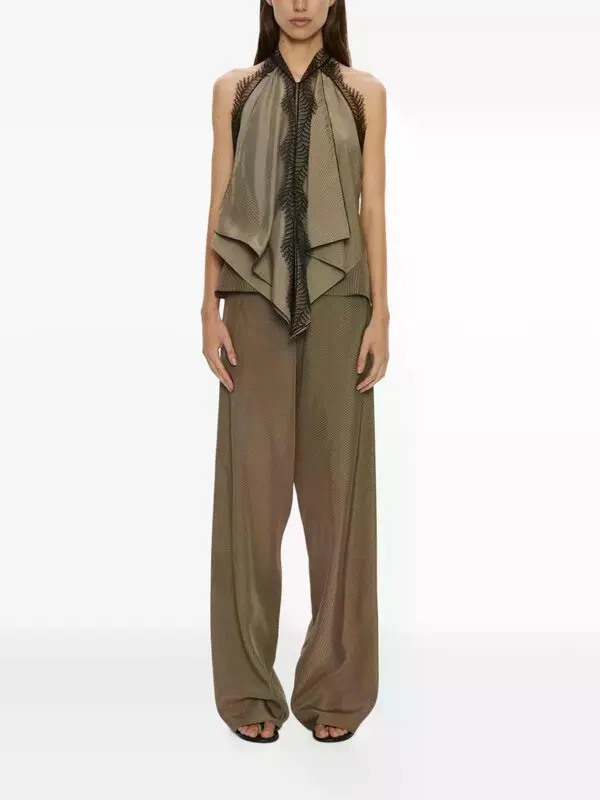 Christopher Esber Vera Lace-trimmed Handkerchief Top