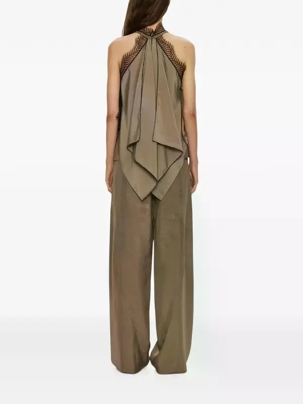 Christopher Esber Vera Lace-trimmed Handkerchief Top