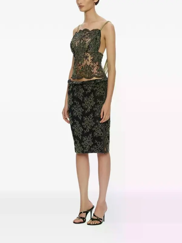 Christopher Esber Aluna Lace Draped Top