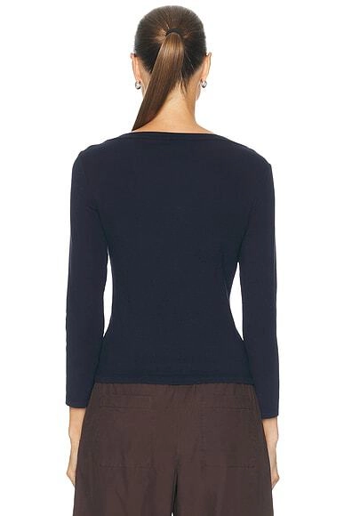 Donni. The Baby Rib Boatneck Top