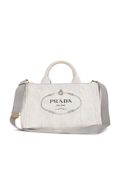 Prada Canapa Tote Bag - Grey