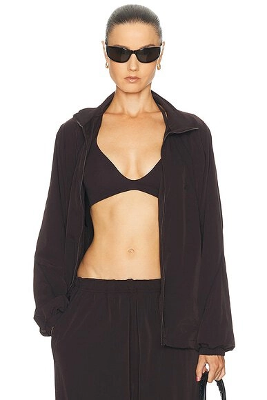 NIKESKIMS Stretch Nylon Oversized Jacket - Dark Roast