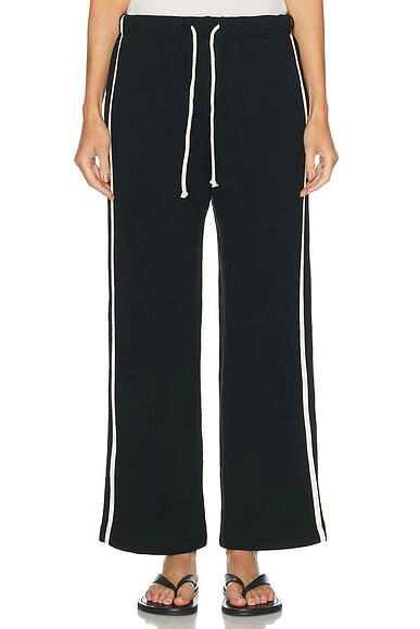 Donni. Eco-terry Stripe Crop Pant