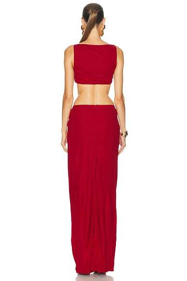Casablanca Jersey Cut Out Maxi Dress