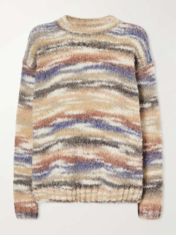 Veronica Beard Castile Striped Wool-blend Sweater