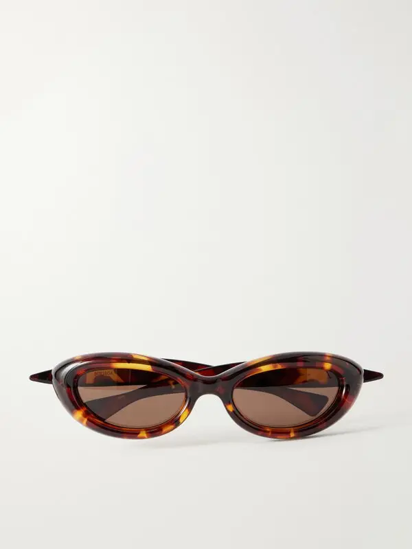 Bottega Veneta Sardine Cat-eye Injected Sunglasses - Tortoiseshell
