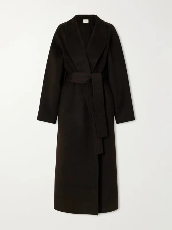 ALMADA Mara Belted Wool And Cashmere-blend Coat